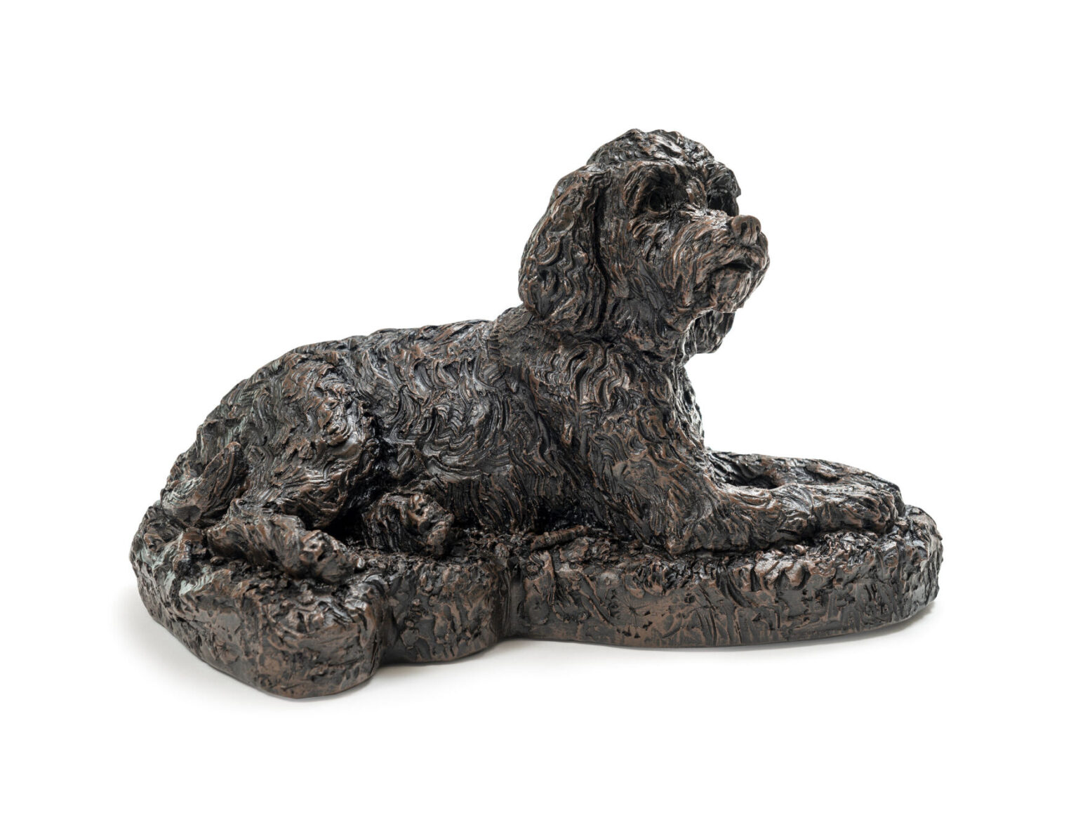 Moodle/Poodle/Schmoodle/Cockapoo Urn - Cold Cast Resin in Bronze Finish ...